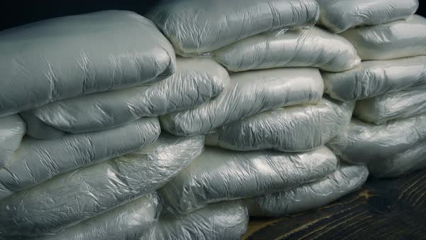 Many Drugs Bags On Table - Stock Video Footage - Dissolve