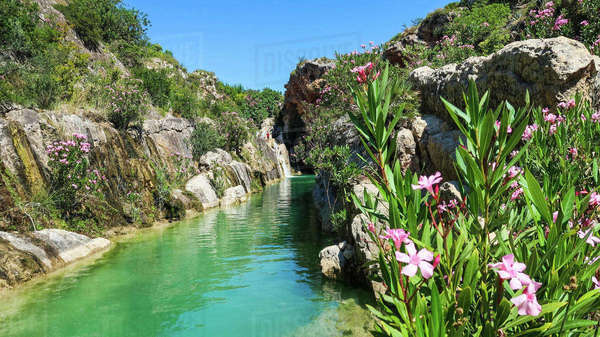 Bolbaite natural pool, in the Canal de Navarres, Valencia, Valencian ...