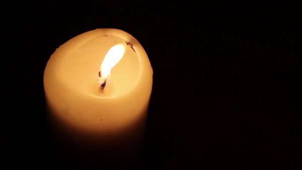 A Candle Flame Flickering and Blowing in the Wind - Stock Video Footage ...