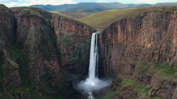 Maletsunyane Falls, Lesotho - Stock Video Footage - Dissolve