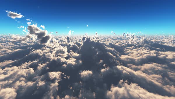 Fly over sunset clouds sun ray 4k - 4K Royalty-free Stock Video Footage ...