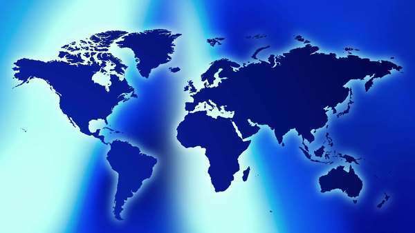 World map background futuristic title presentation concept - Stock ...