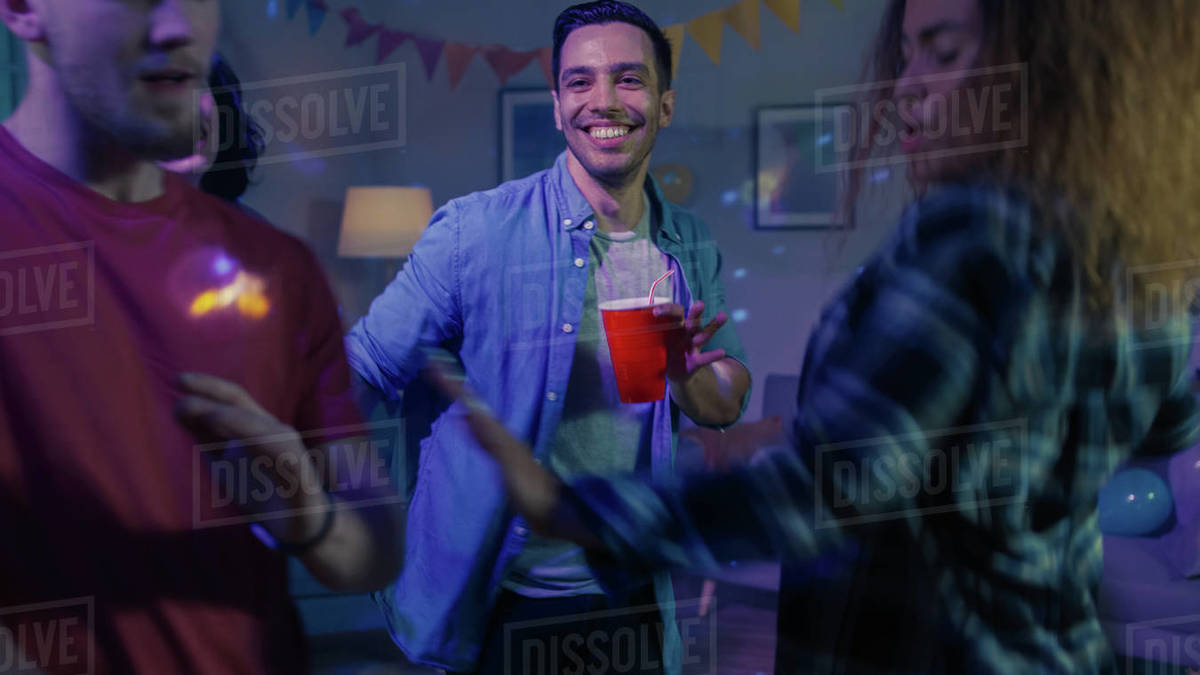 A group of students dance at a college party. - Royalty-free Stock ...