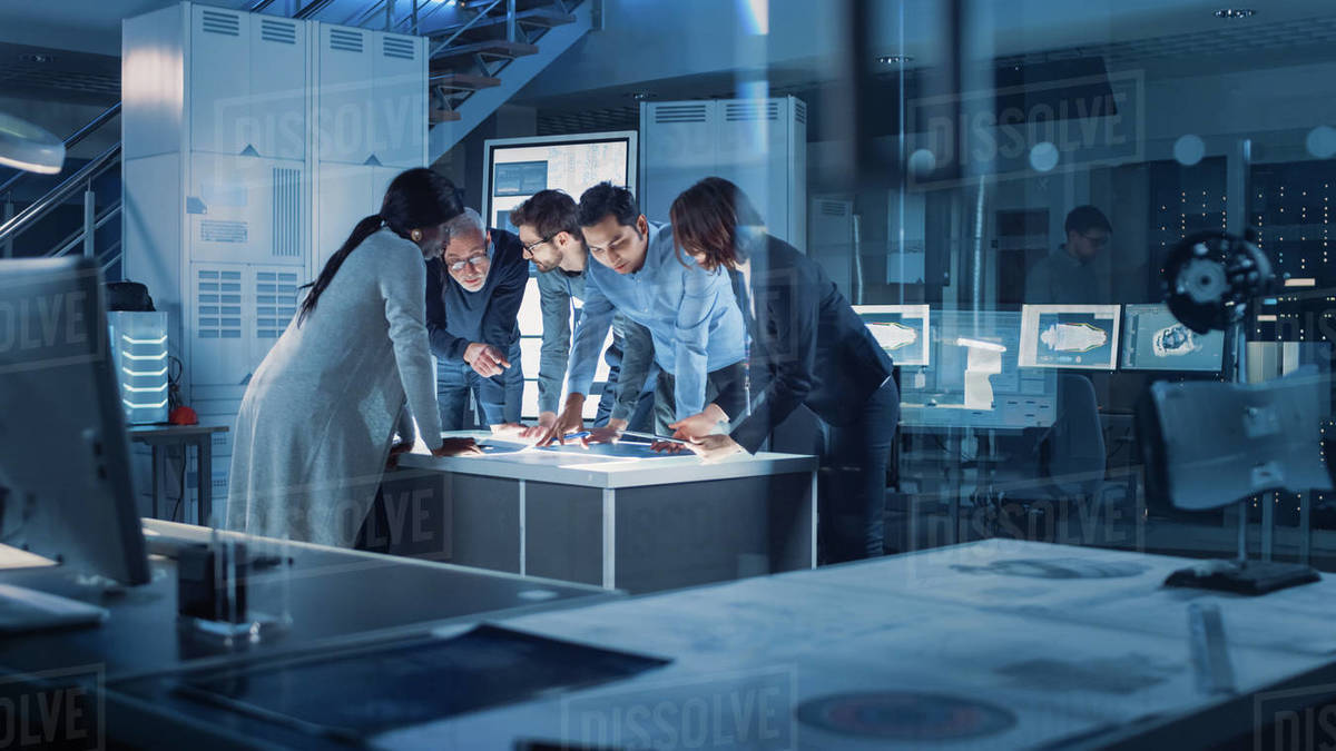 Engineers Meeting in Technology Research Laboratory: Engineers ...