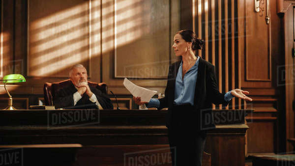 Female Prosecutor Presenting the Case - Royalty-free Stock Photo | Dissolve
