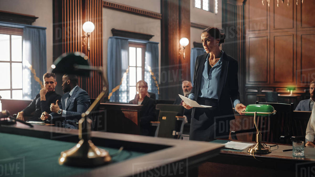 Female Public Defender Presenting Case - Royalty-free Stock Photo ...