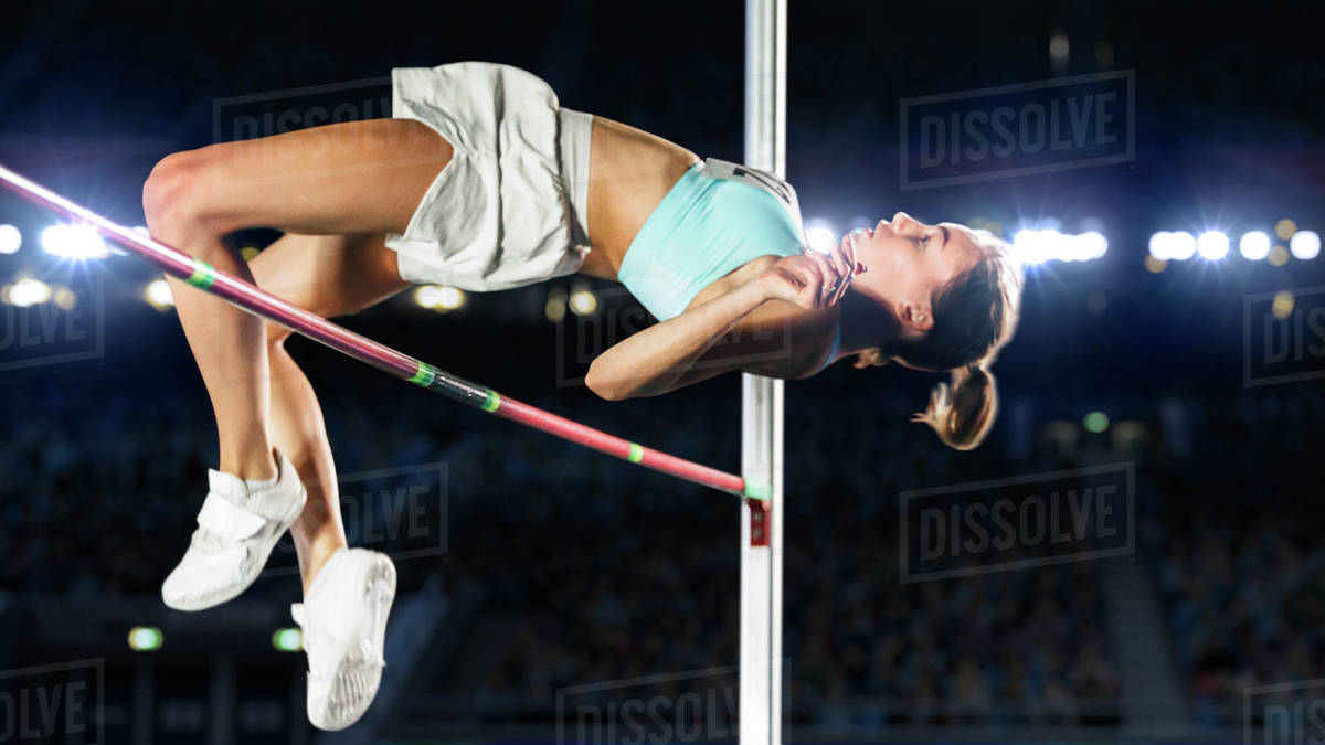 Pole Vault Jumping: Professional Athlete Competing - Royalty-free Stock ...