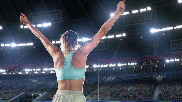 Professional athlete winning - Stock Photo - Dissolve