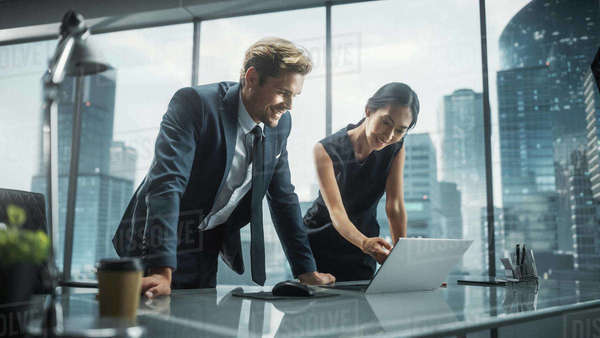 Two Adult Professionals Talking About Business - Royalty-free Stock ...