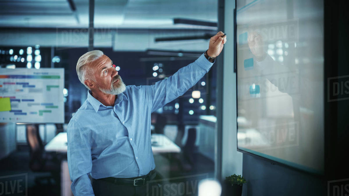 Company Operations Director Holds Sales Meeting Presentation for ...