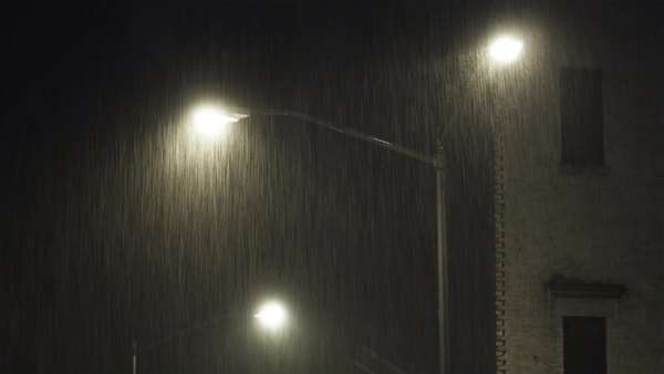 Street Lights At Night Rain