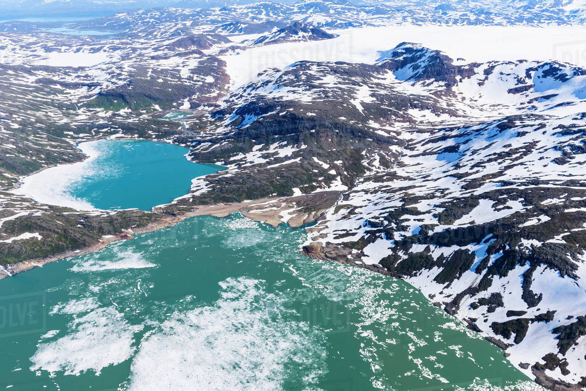 Aerial view of mountain lakes - Royalty-free Stock Photo | Dissolve