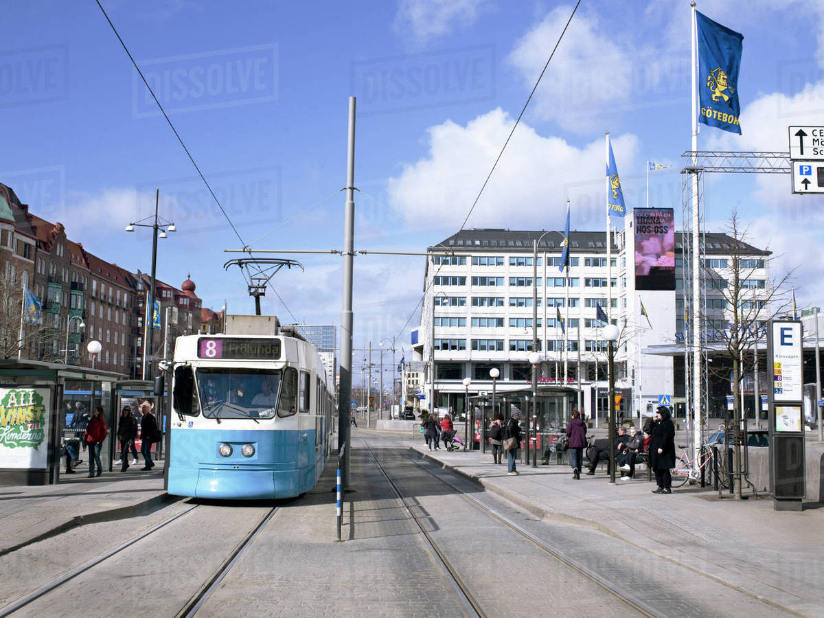 Trams in city - Royalty-free Stock Photo | Dissolve