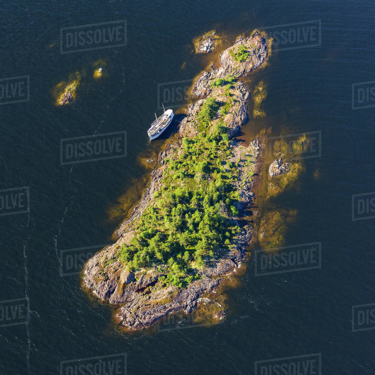 Aerial view of coast - Stock Photo - Dissolve