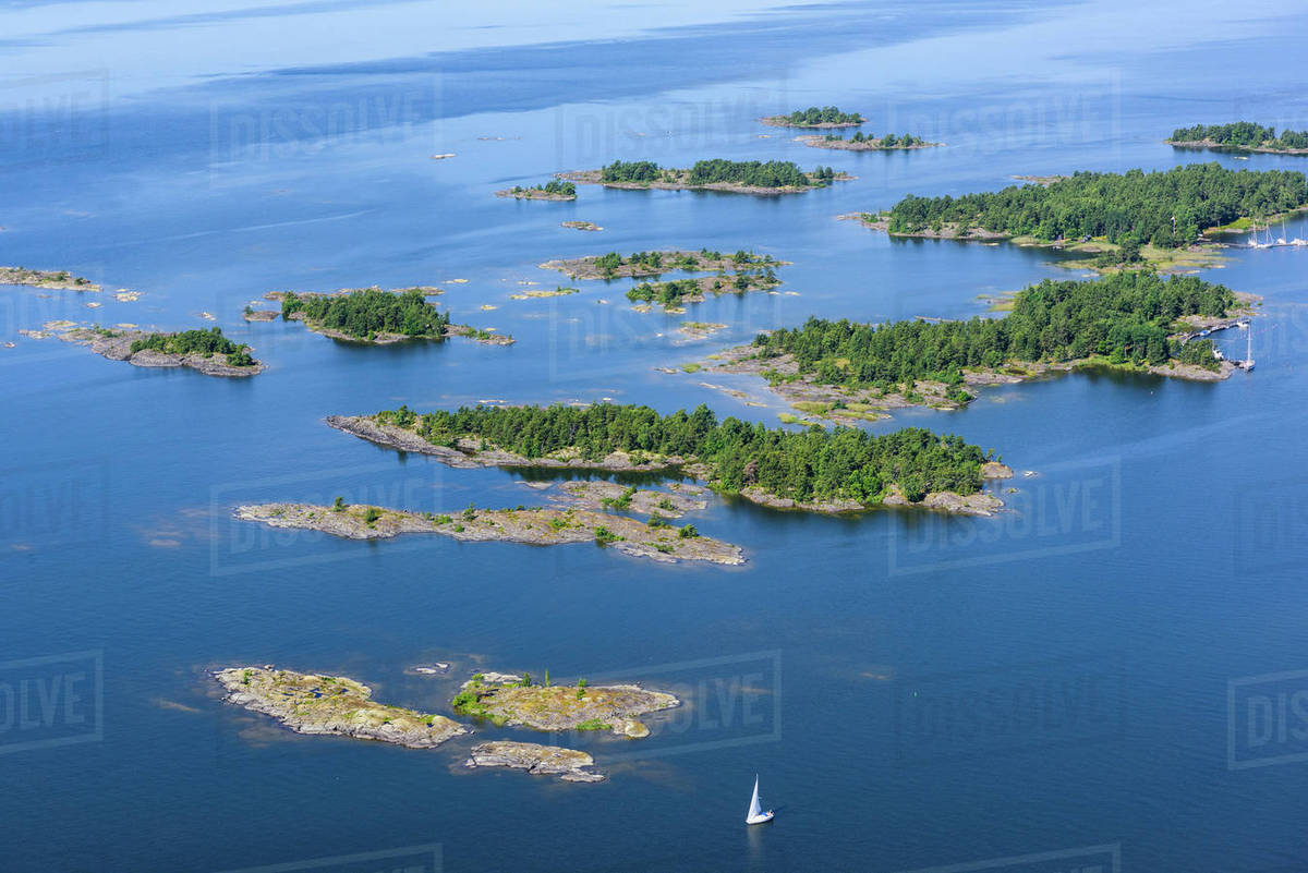 Aerial view of islands - Royalty-free Stock Photo | Dissolve