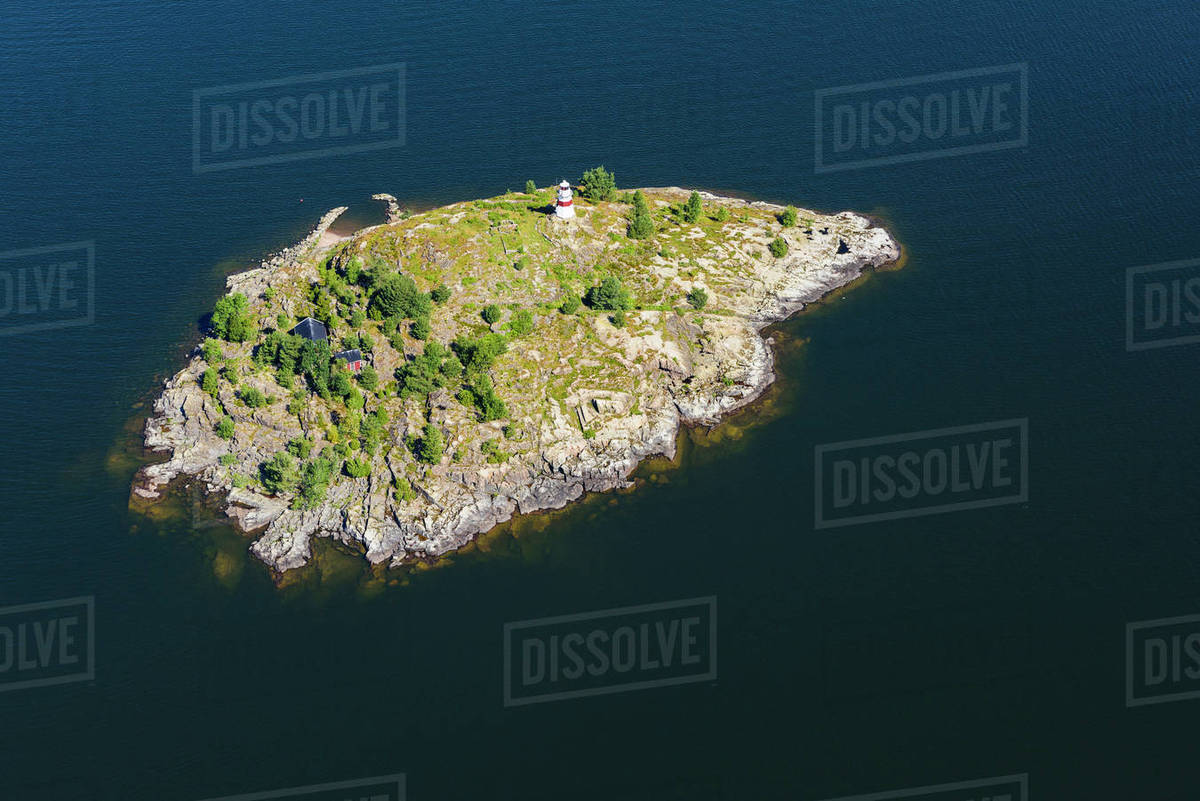 Aerial view of island - Royalty-free Stock Photo | Dissolve