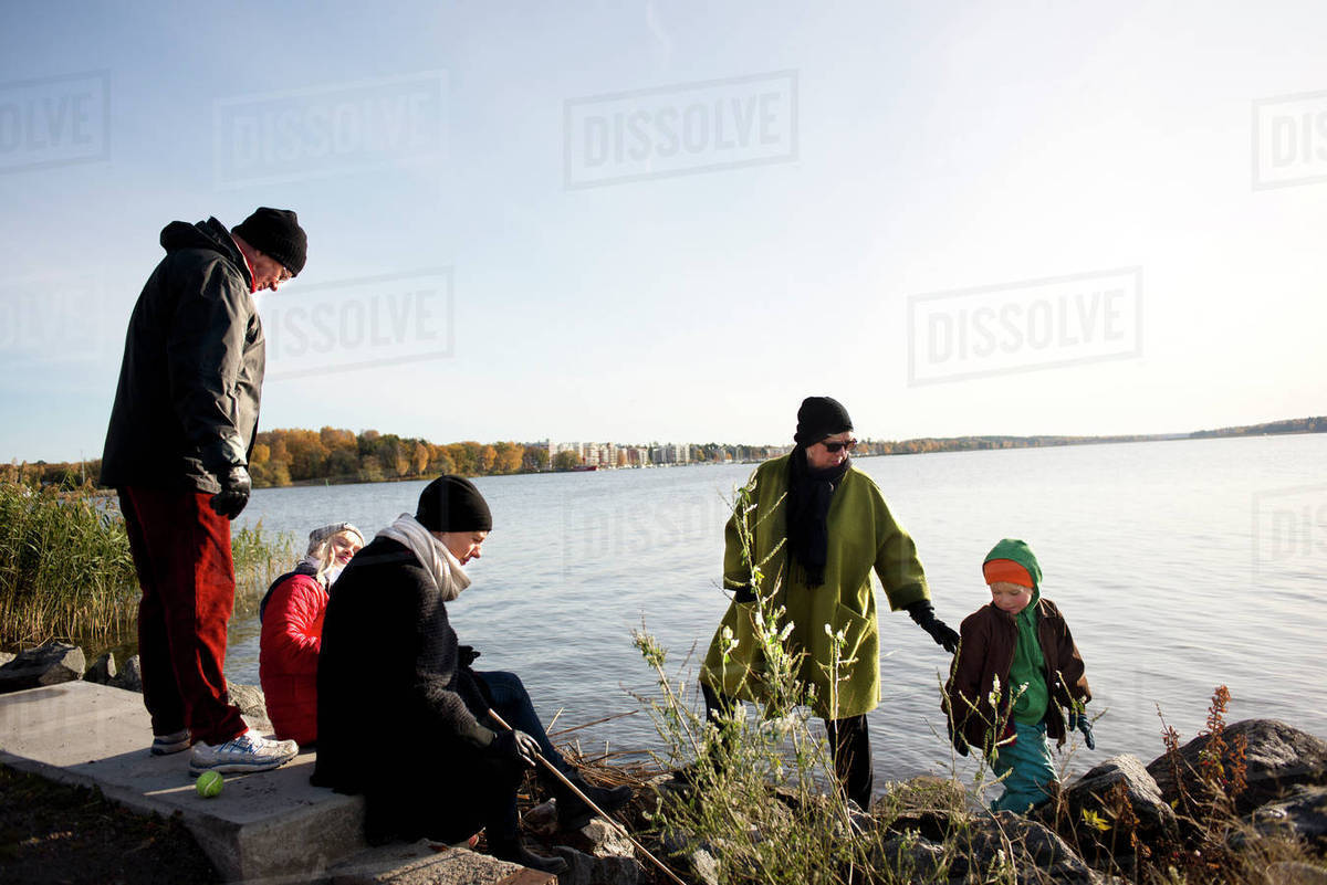 Family at water - Royalty-free Stock Photo | Dissolve