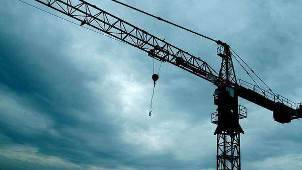 Crane moving at a construction site - HD Royalty-free Stock Video ...
