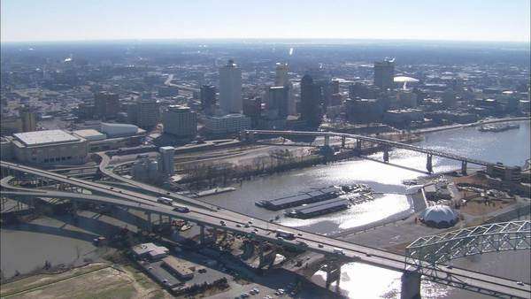 Memphis Skyline With Bridge