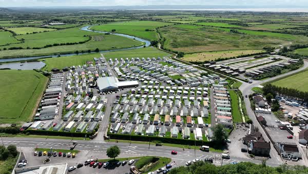 Static Caravan Park in the UK Seen From The Air - 4K Royalty-free Stock ...