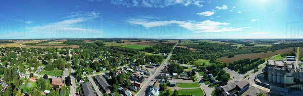 An aerial panorama of Thamesford, Ontario, Canada - Royalty-free Stock ...