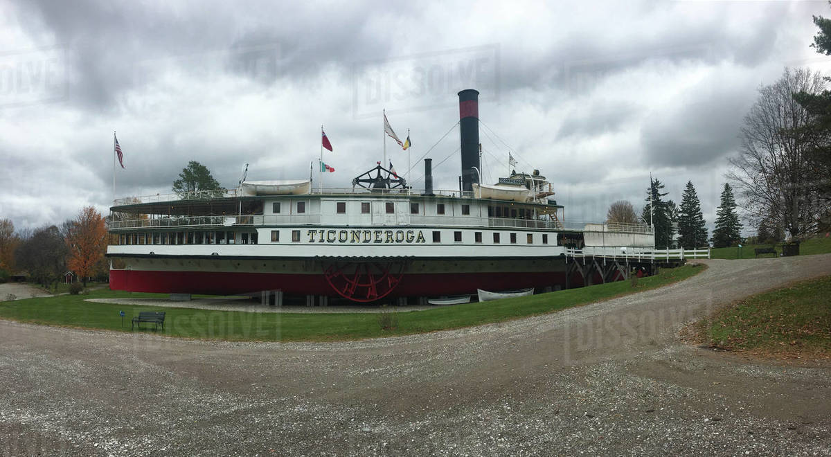 Ticonderoga Side-wheel passenger steamer at the Shelburne Museum in ...