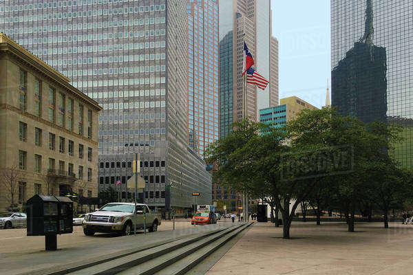 Street scene in Dallas, Texas - Royalty-free Stock Photo | Dissolve