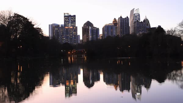 Day to night timelapse of Atlanta, Georgia skyline 4K - 4K Royalty-free ...