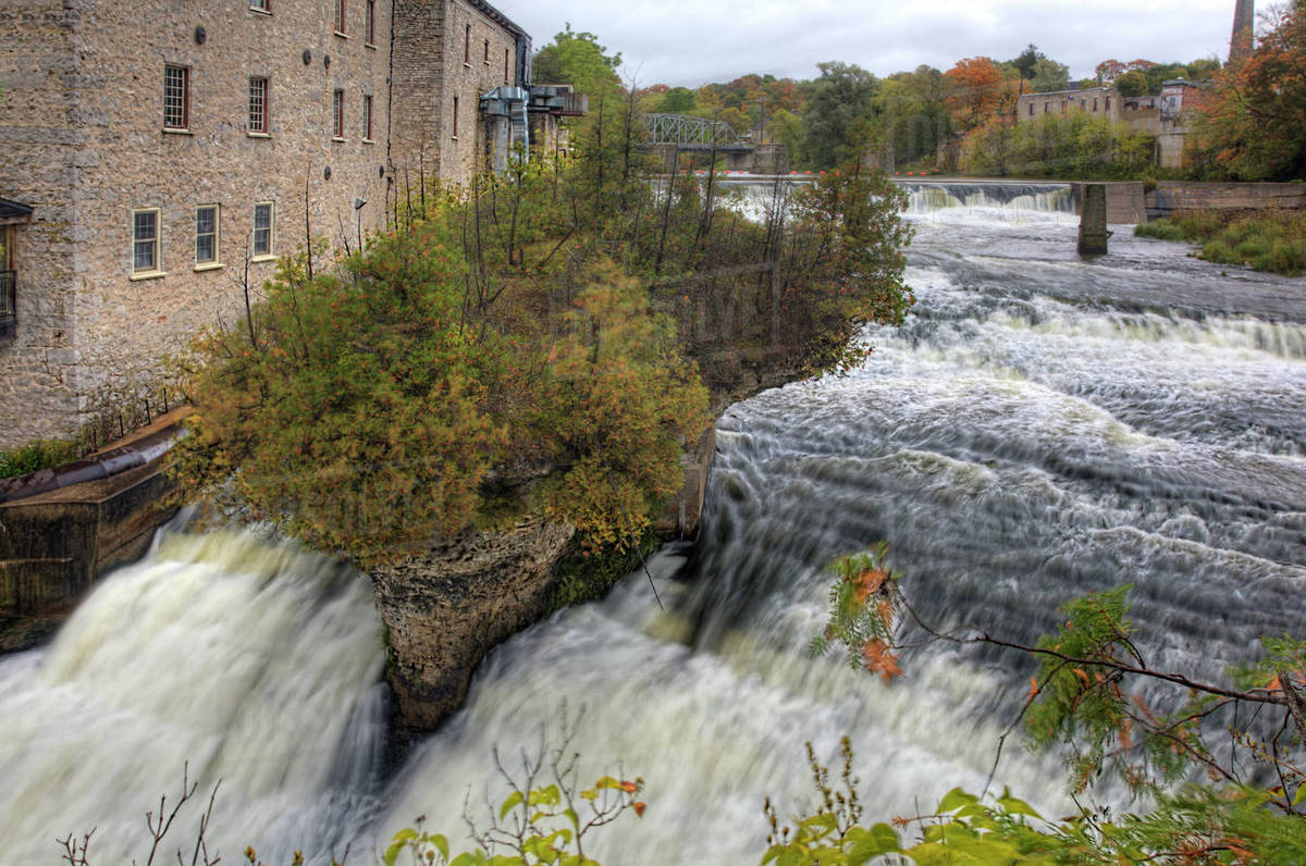 The old mill in Elora and the Tooth of Time - Royalty-free Stock Photo ...