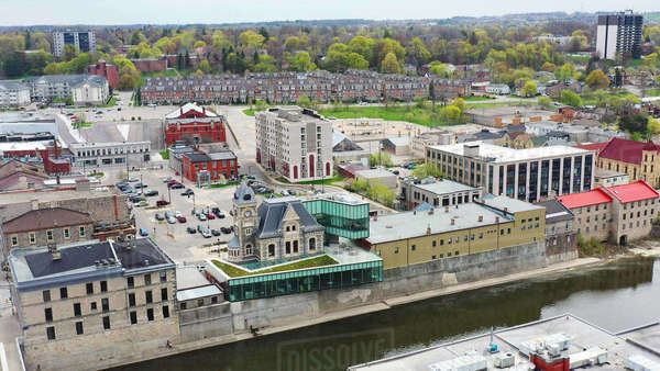 An aerial view of the city of Cambridge, Ontario, Canada - Royalty-free ...