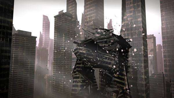 Animation of a collapsing building in a urban city - Stock Video ...