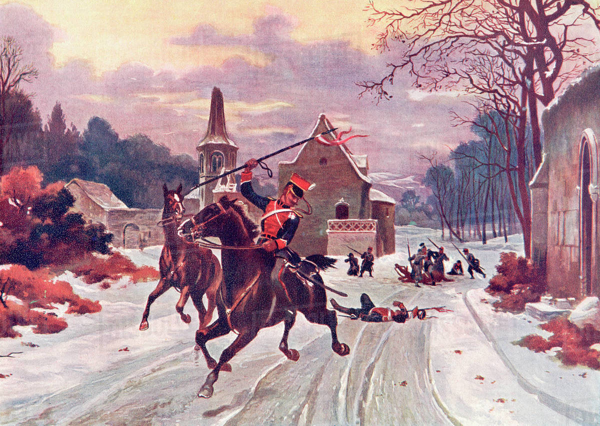 French soldiers caught in an ambush during the Franco-Prussian War aka ...