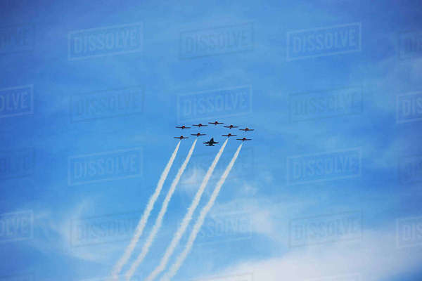 Snowbirds flying in formation at the Toronto Airshow 2017; Toronto ...
