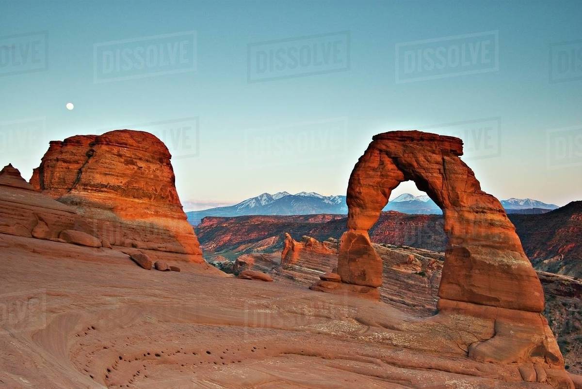 Delicate Arch, Arches National Park, Moab, Utah, Usa - Stock Photo ...