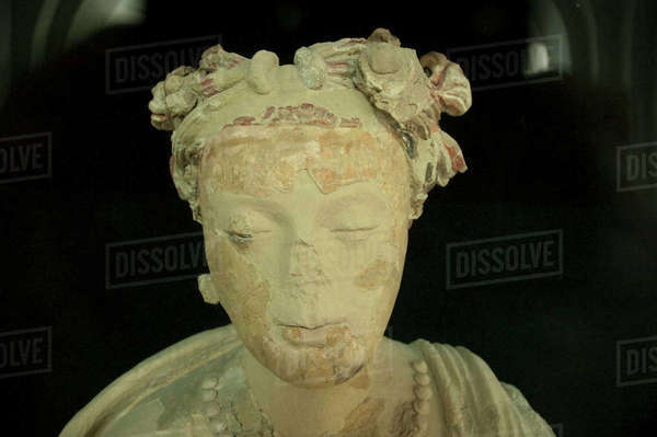 Restored Head Of A Greco Bactrian Buddha (4Th Century) On Display At ...