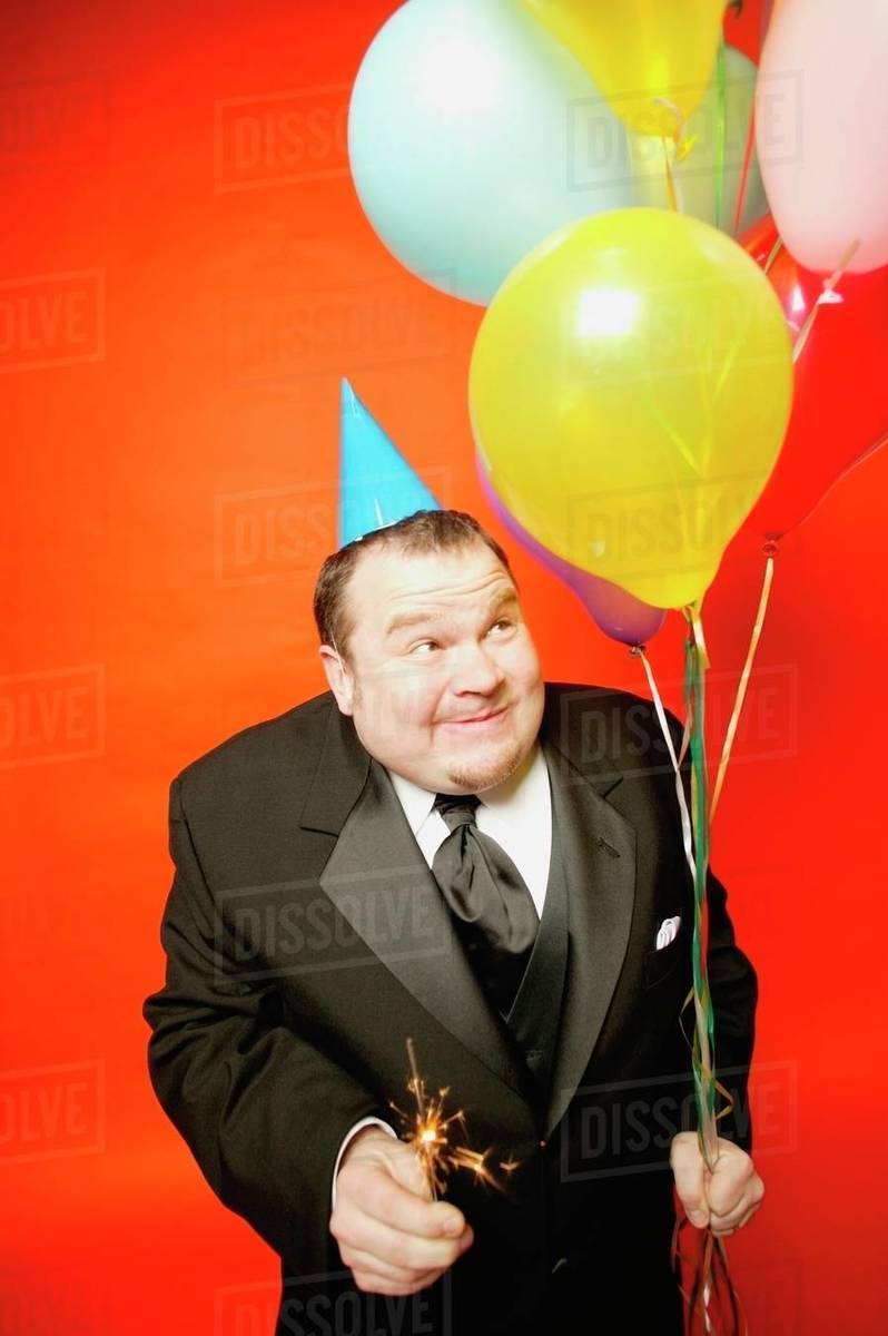 Man With Balloons - Royalty-free Stock Photo | Dissolve
