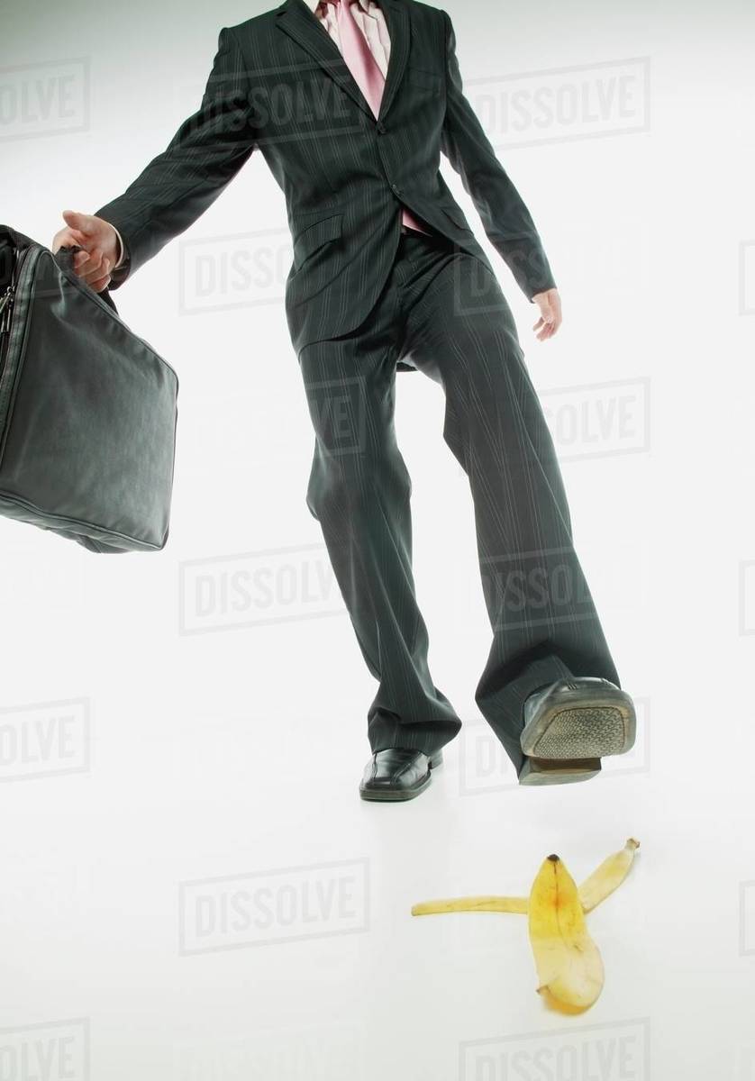 Slipping On A Banana Peel - Stock Photo - Dissolve