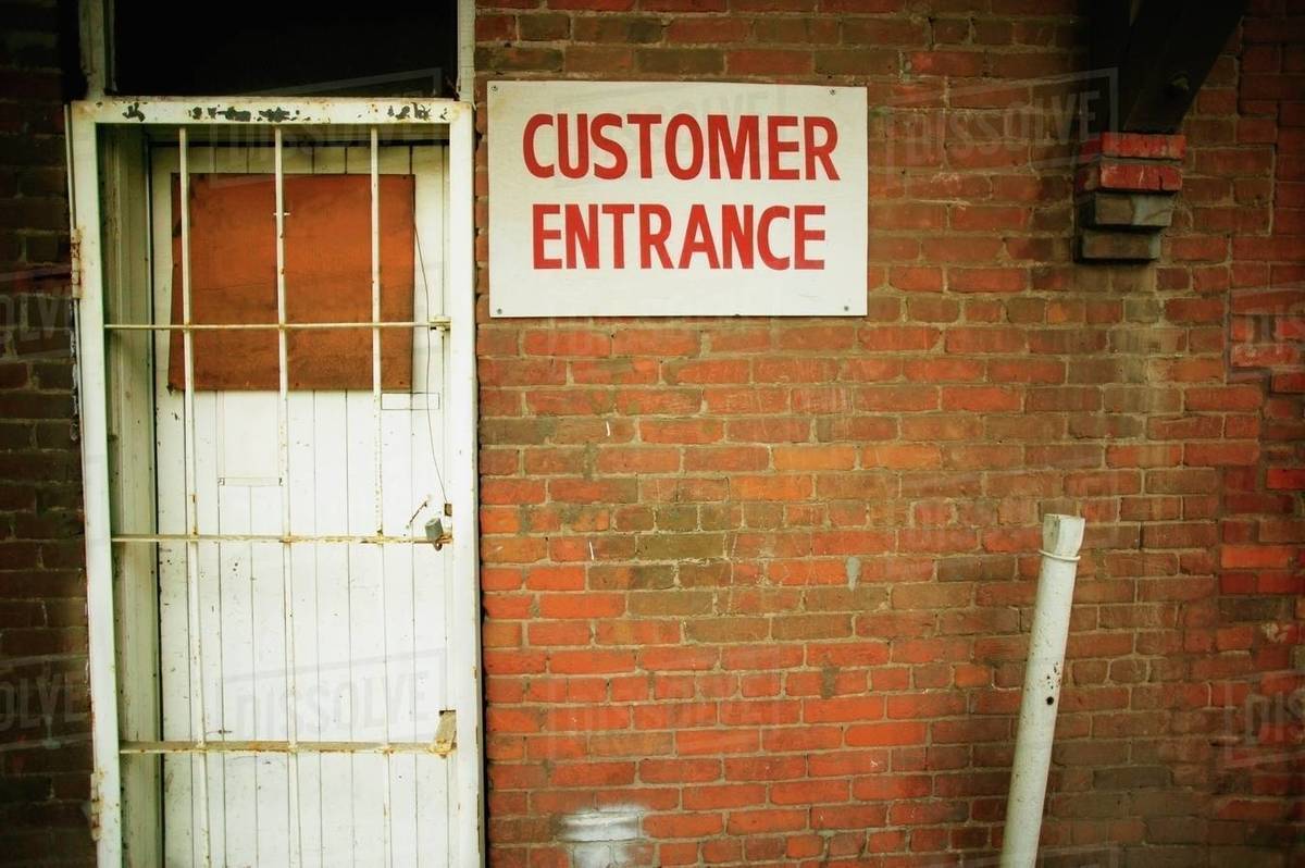 An Uninviting Customer Entrance - Royalty-free Stock Photo | Dissolve