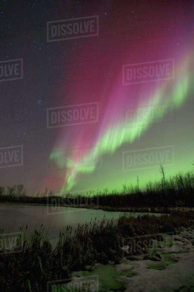 Northern Lights, Edmonton, Alberta, Canada - Royalty-free Stock Photo ...