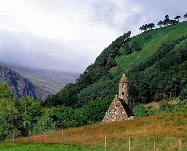 Chapel Of Saint Kevin At Glendalough, Glendalough, Co Wicklow, Ireland ...