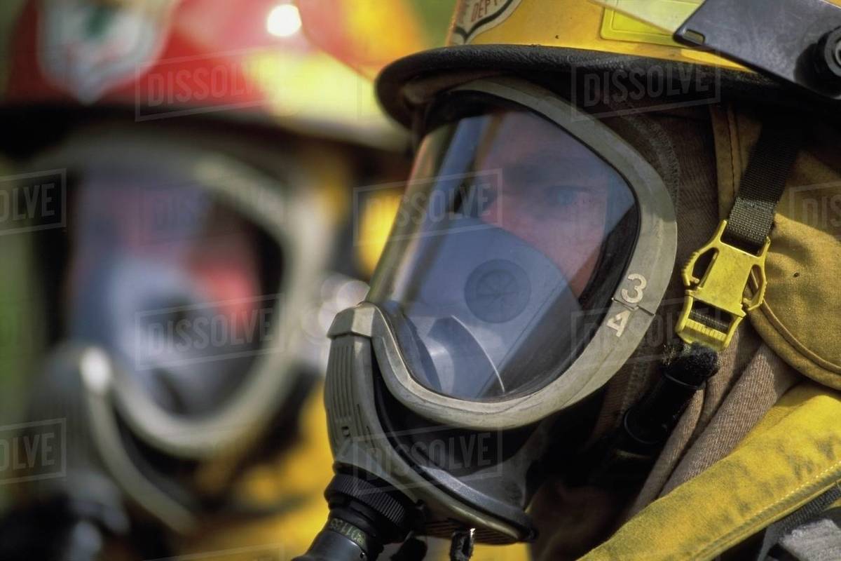 Firemen Wearing Masks - Royalty-free Stock Photo | Dissolve