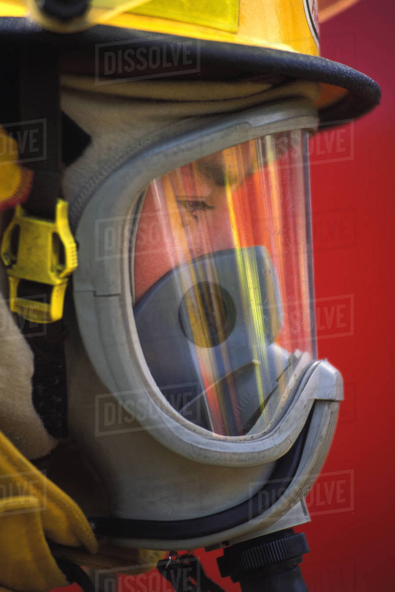 Fireman With Mask On - Royalty-free Stock Photo | Dissolve