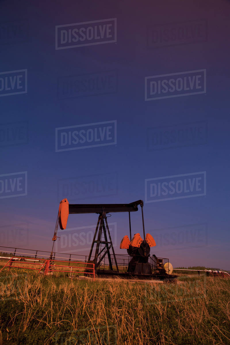 Oil pump; Edmonton, Alberta, Canada - Royalty-free Stock Photo | Dissolve
