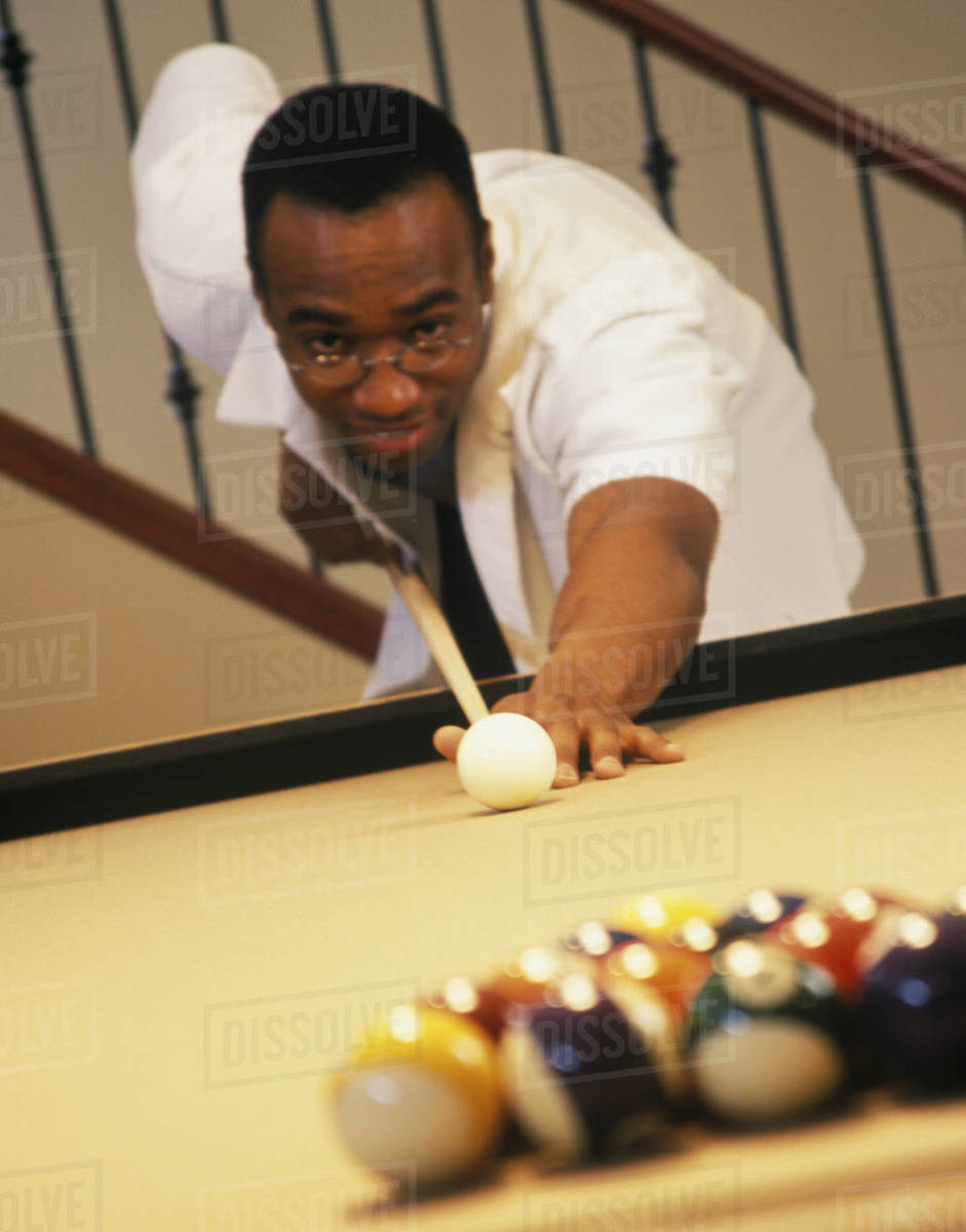 Pool Shot In Action - Royalty-free Stock Photo | Dissolve