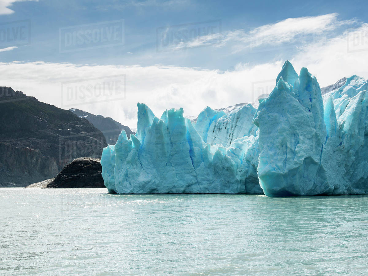 Grey Glacier and Grey Lake, Torres del Paine National Park; Torres del ...