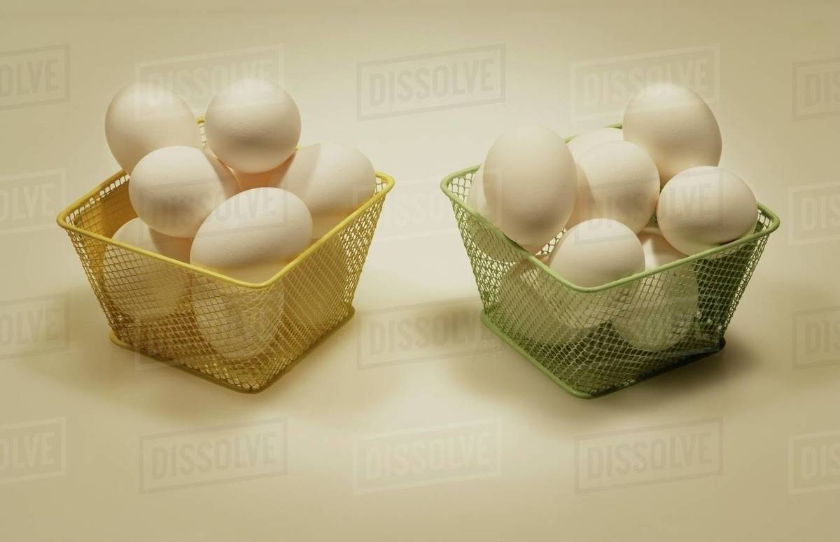 Two Baskets Of Eggs - Royalty-free Stock Photo | Dissolve