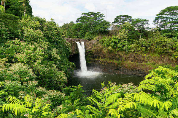 Rainbow falls; Hilo, Island of Hawaii, Hawaii, United States of America ...