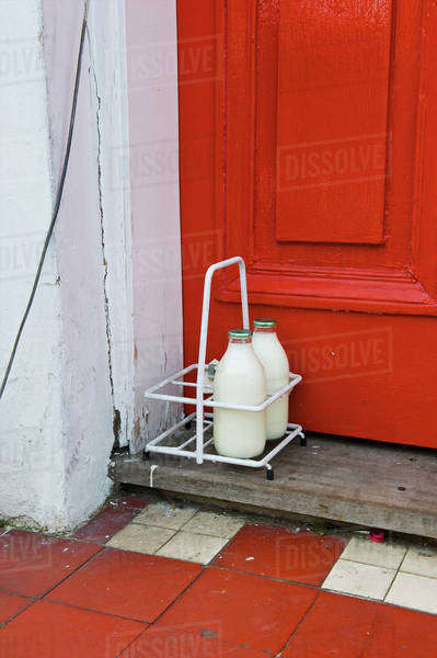 Milk delivery to the door; London, England - Royalty-free Stock Photo ...