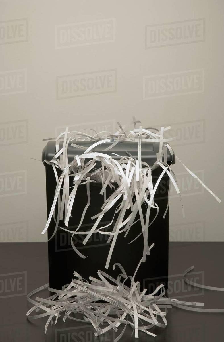 An Overflowing Garbage Can Of Shredded Paper - Royalty-free Stock Photo ...