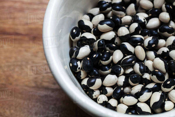 Dried Orca beans, an heirloom variety, also called Calypso and Yin Yang ...